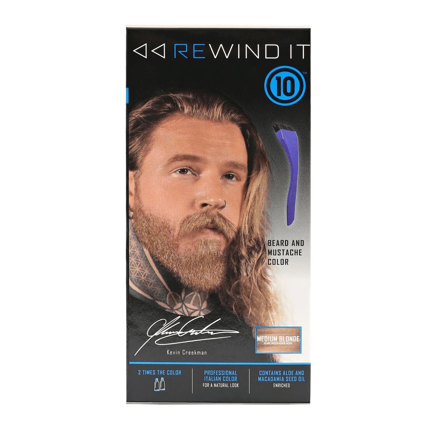 Rewind It Beard Color Medium Blonde – Ammonia-Free Beard Dye – Your ...