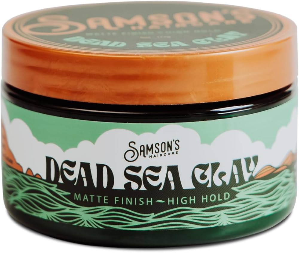 Samson's Dead Sea Clay 4oz – Medium Hold Ultra-Matte Clay – Your Barber ...